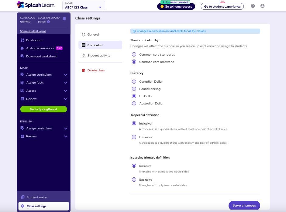 Exploring class settings on SplashLearn: customizing your classroom experience – SplashLearn