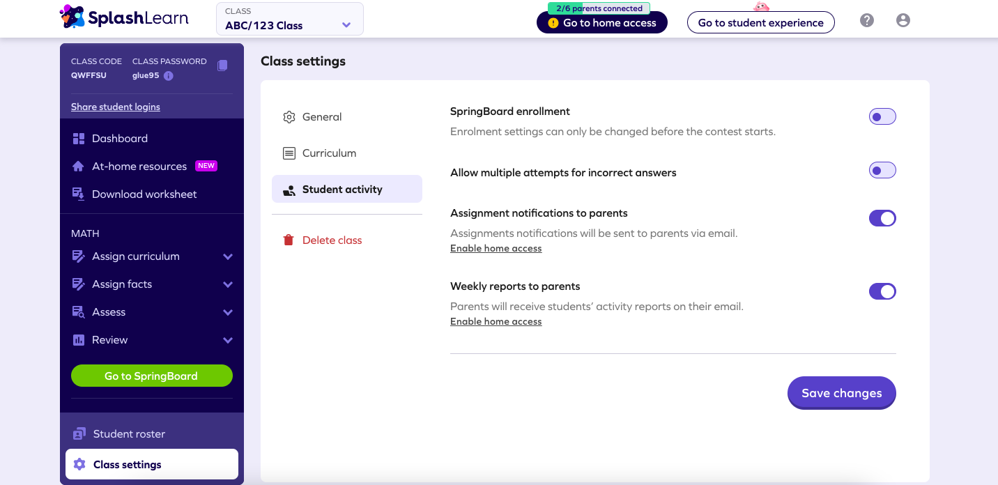 Exploring class settings on SplashLearn: customizing your classroom experience – SplashLearn