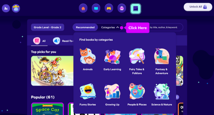 Discover the book library in your parent dashboard – SplashLearn