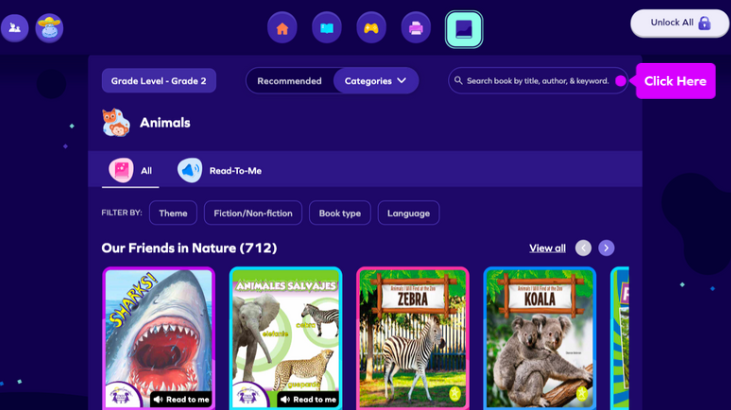 Discover the book library in your parent dashboard – SplashLearn