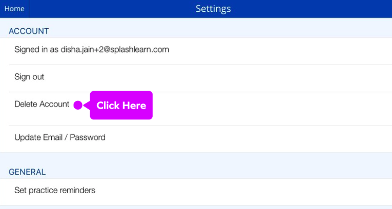How to delete a parent account? – SplashLearn