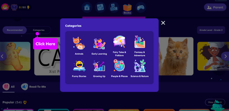 Discover the book library in your parent dashboard – SplashLearn