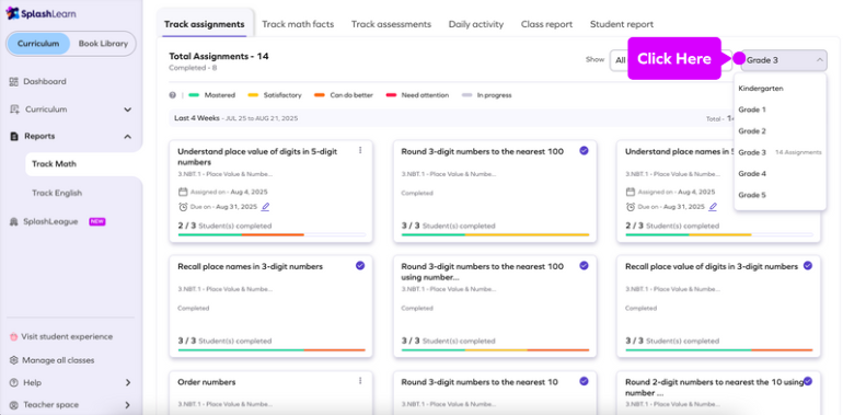 Where can teachers track student activity and progress/report ...