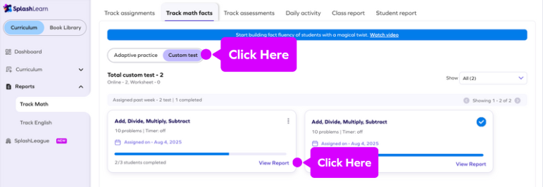Where can teachers track student activity and progress/report ...