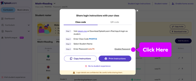How can teachers view or change student password? – SplashLearn