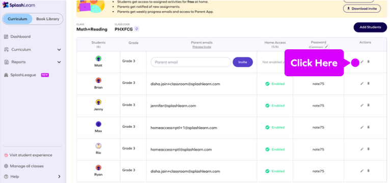How can teachers view or change student password? – SplashLearn