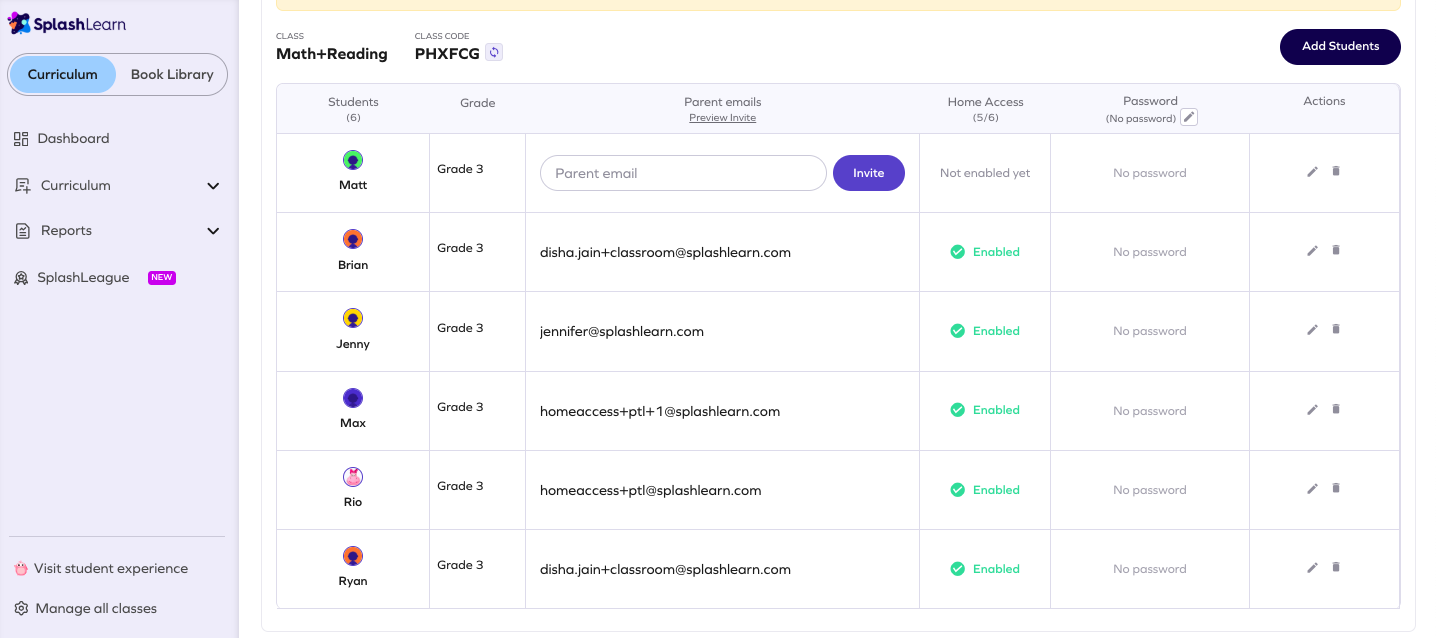 How can teachers view or change student password? – SplashLearn