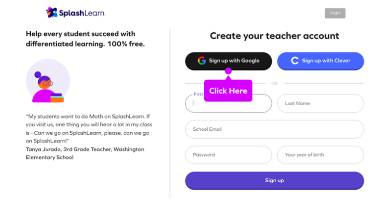 How can you create and verify the teacher account? – SplashLearn
